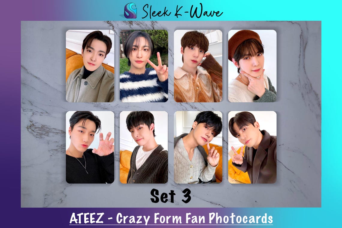 ATEEZ - Crazy Form Custom Fan-made K-pop Photocards - Etsy