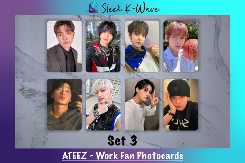 ATEEZ - WORK Custom Fan-made K-pop Photocards - Etsy