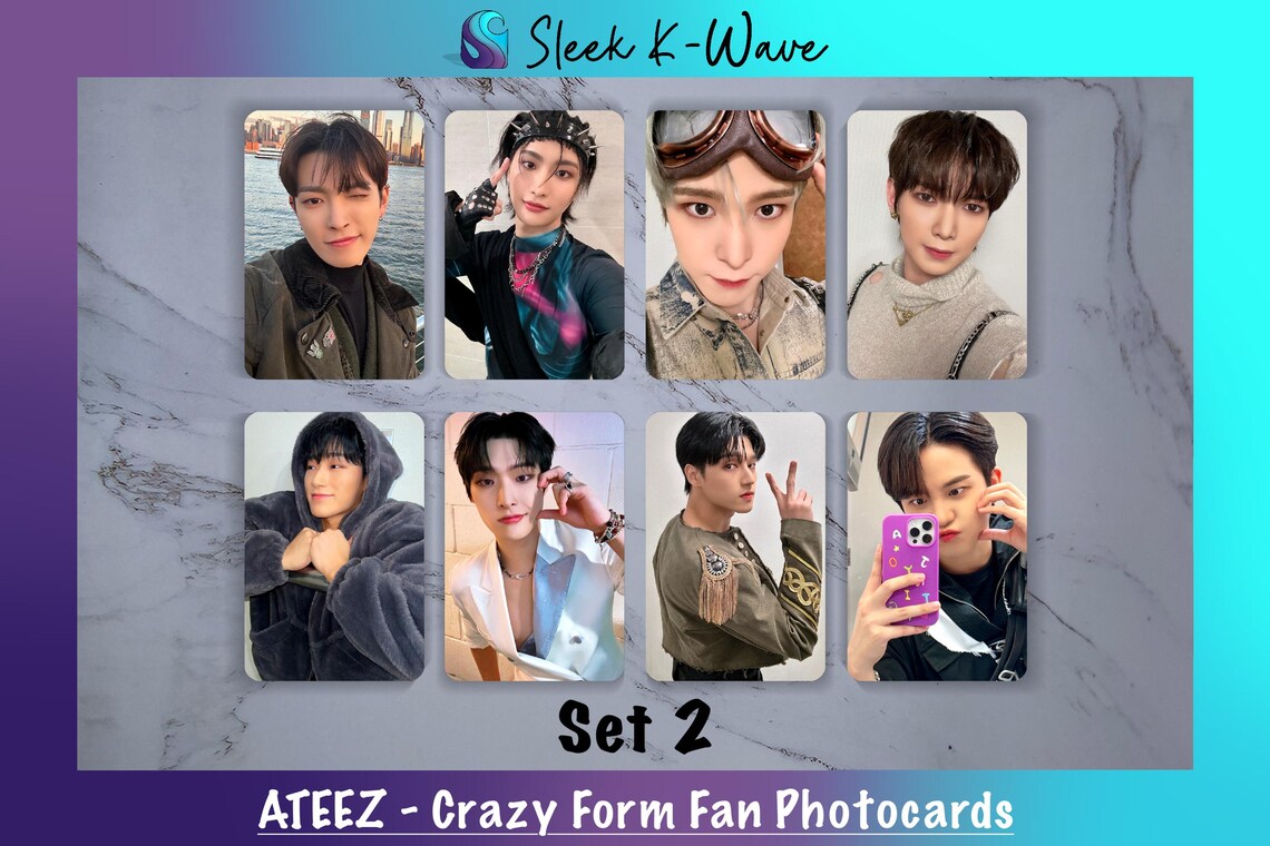 ATEEZ - Crazy Form Custom Fan-made K-pop Photocards - Etsy