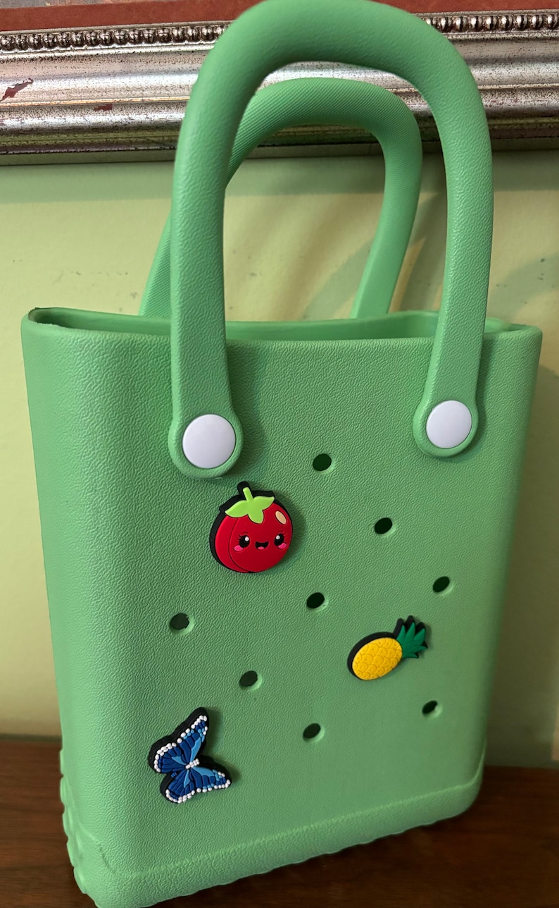 Mini Croc Inspired Colorful Tote Bags Includes 3 Free Charms - Etsy