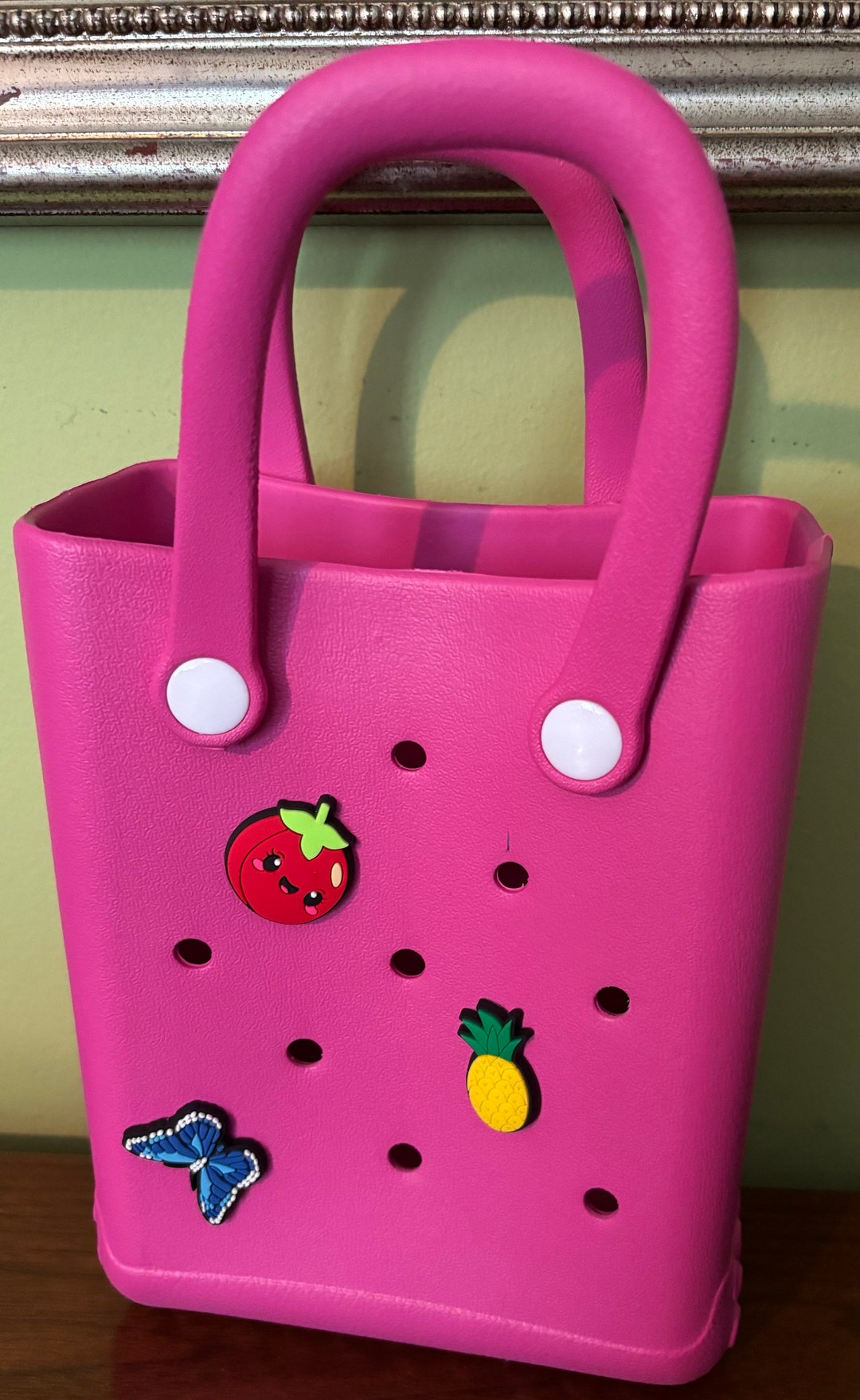 Mini Croc Inspired Colorful Tote Bags Includes 3 Free Charms - Etsy