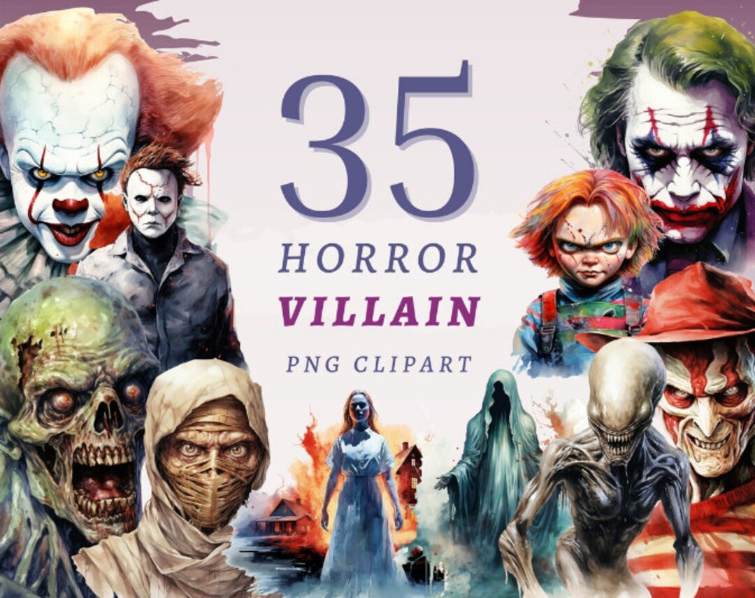 35 Horror Villain Clipart, High Quality Transparent PNGs, Instant ...