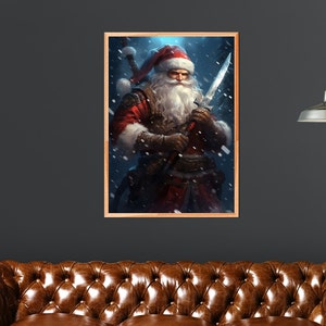 Chirstmas Santa Warrior Medieval Christmas Santa Digital Download ...