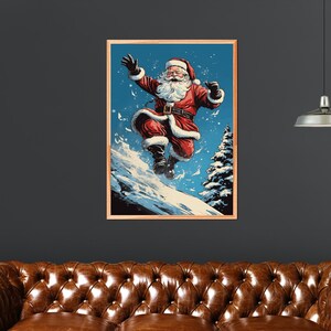 Printable Christmas Wall Art Santa Print Christmas Decor - Etsy