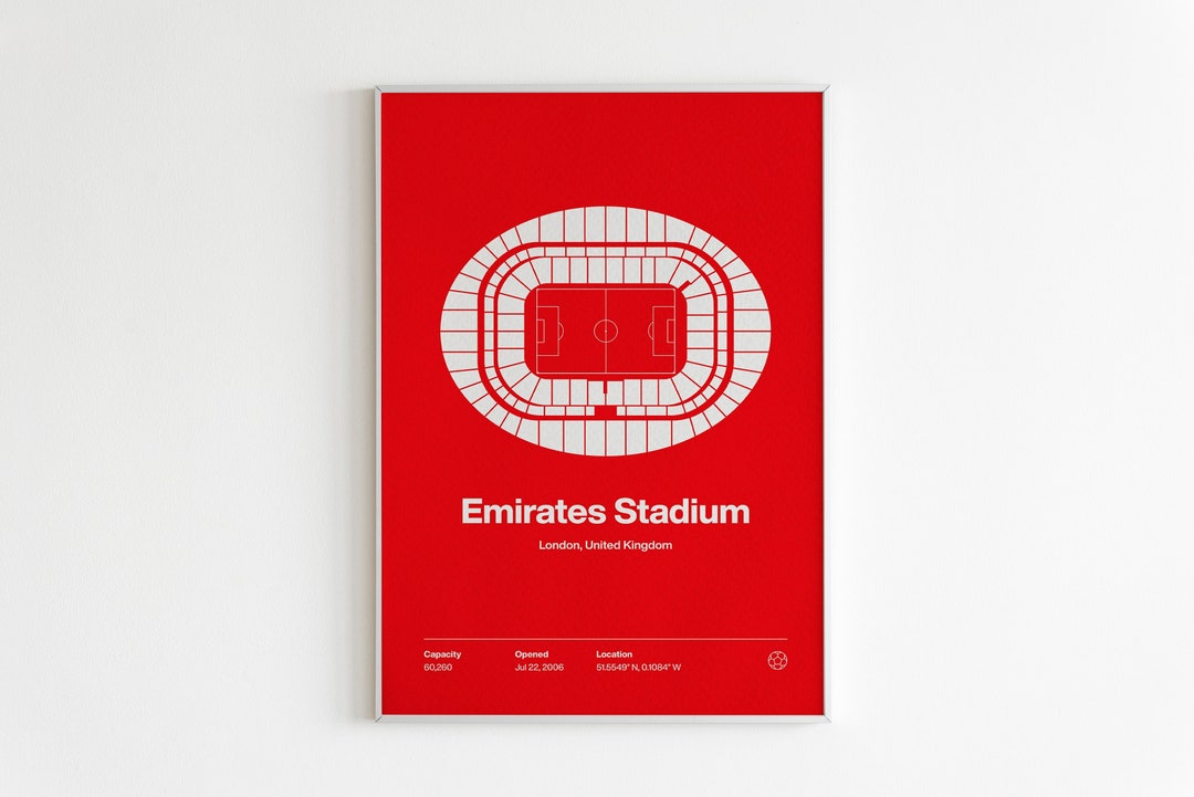 Emirates Stadium Poster, Arsenal Poster, Soccer Fans, Premier League ...