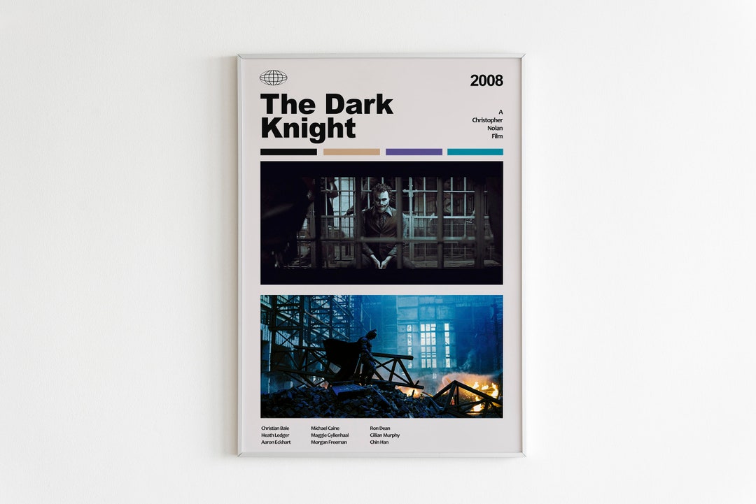The Dark Knight Poster the Dark Knight Print Film Poster Vintage Retro ...