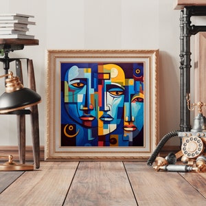 Minimalist Abstract Art of Human Face, Instant Digital Download - Etsy