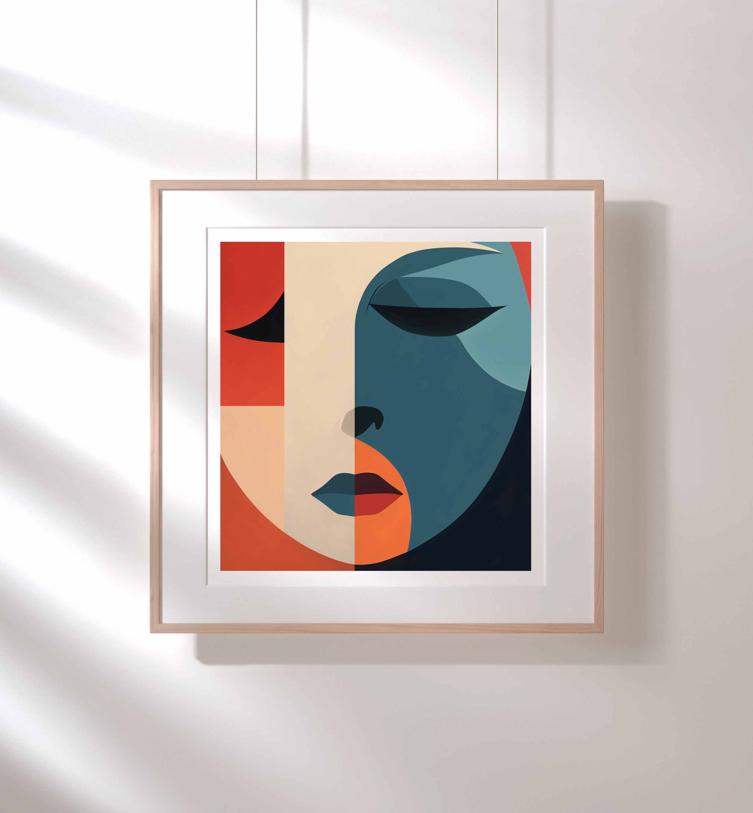 Geometric Face Art Abstract Expression, Instant Digital Download - Etsy