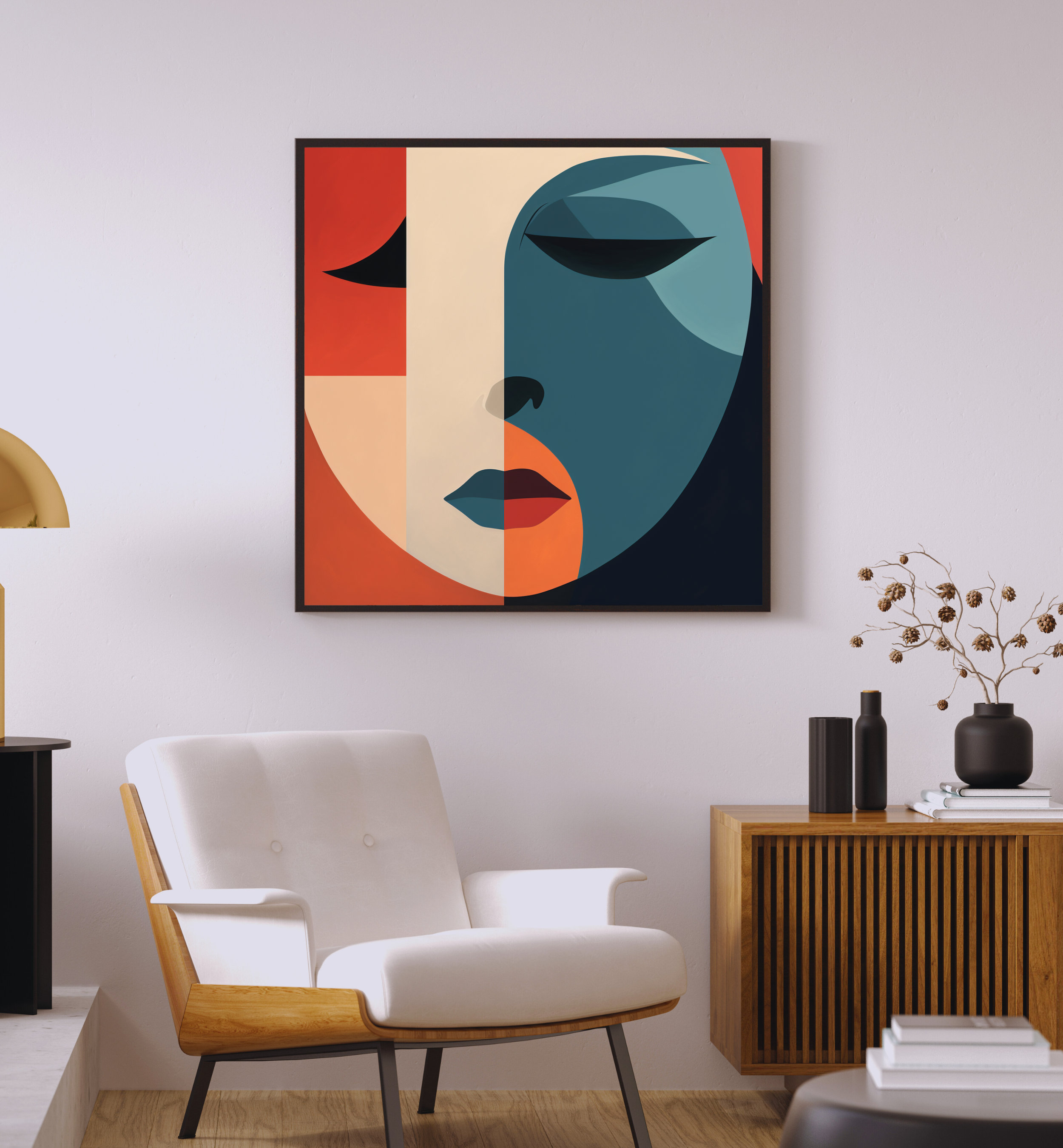Geometric Face Art Abstract Expression, Instant Digital Download - Etsy