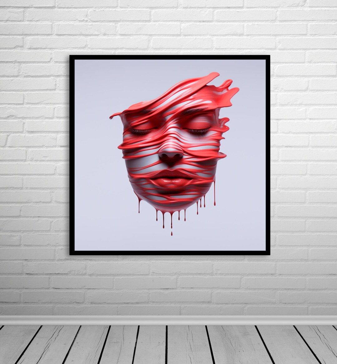 Beautifully Scary Pink Abstract Art, Digital Portrait Downloads - Etsy
