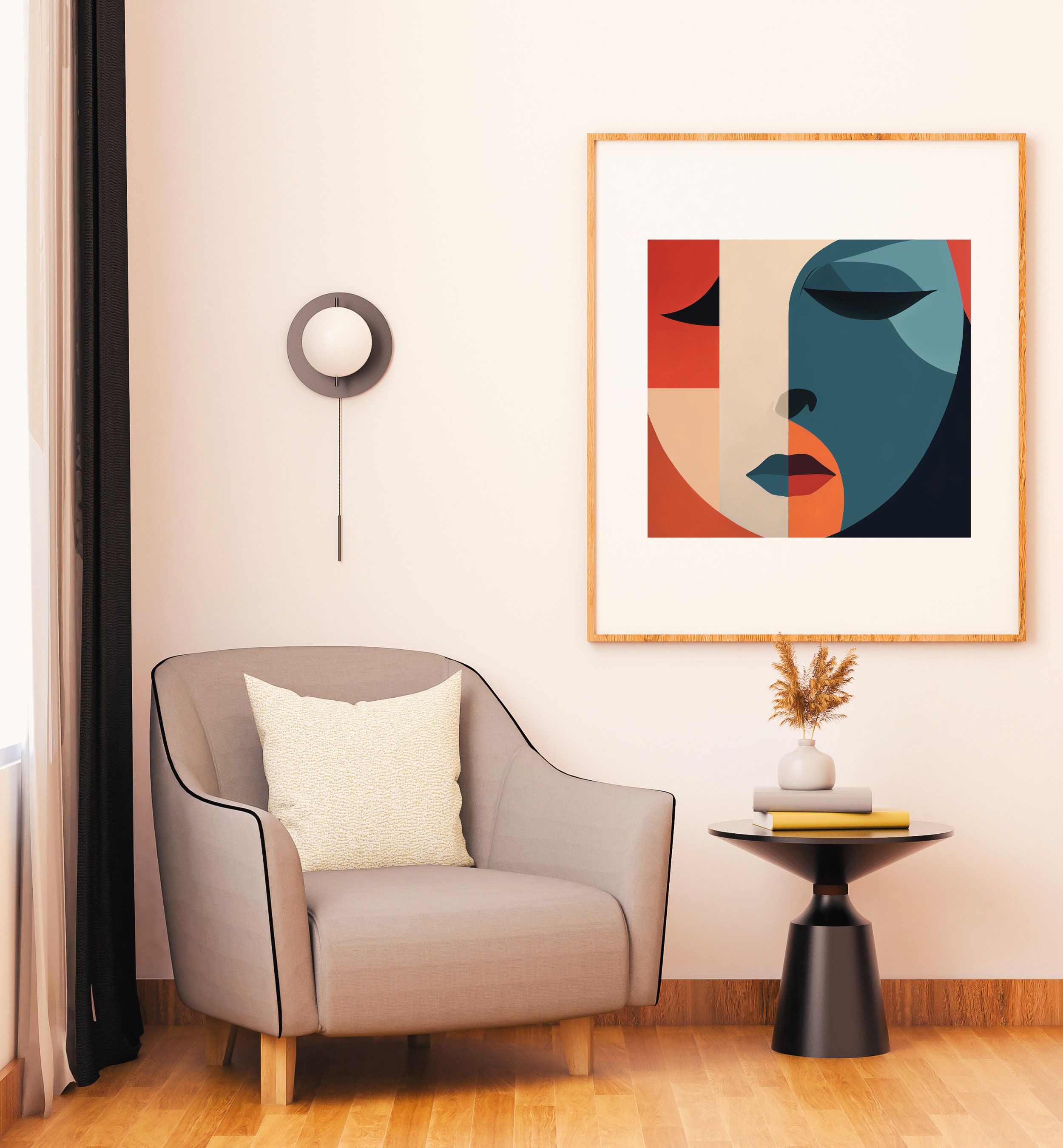 Geometric Face Art Abstract Expression, Instant Digital Download - Etsy