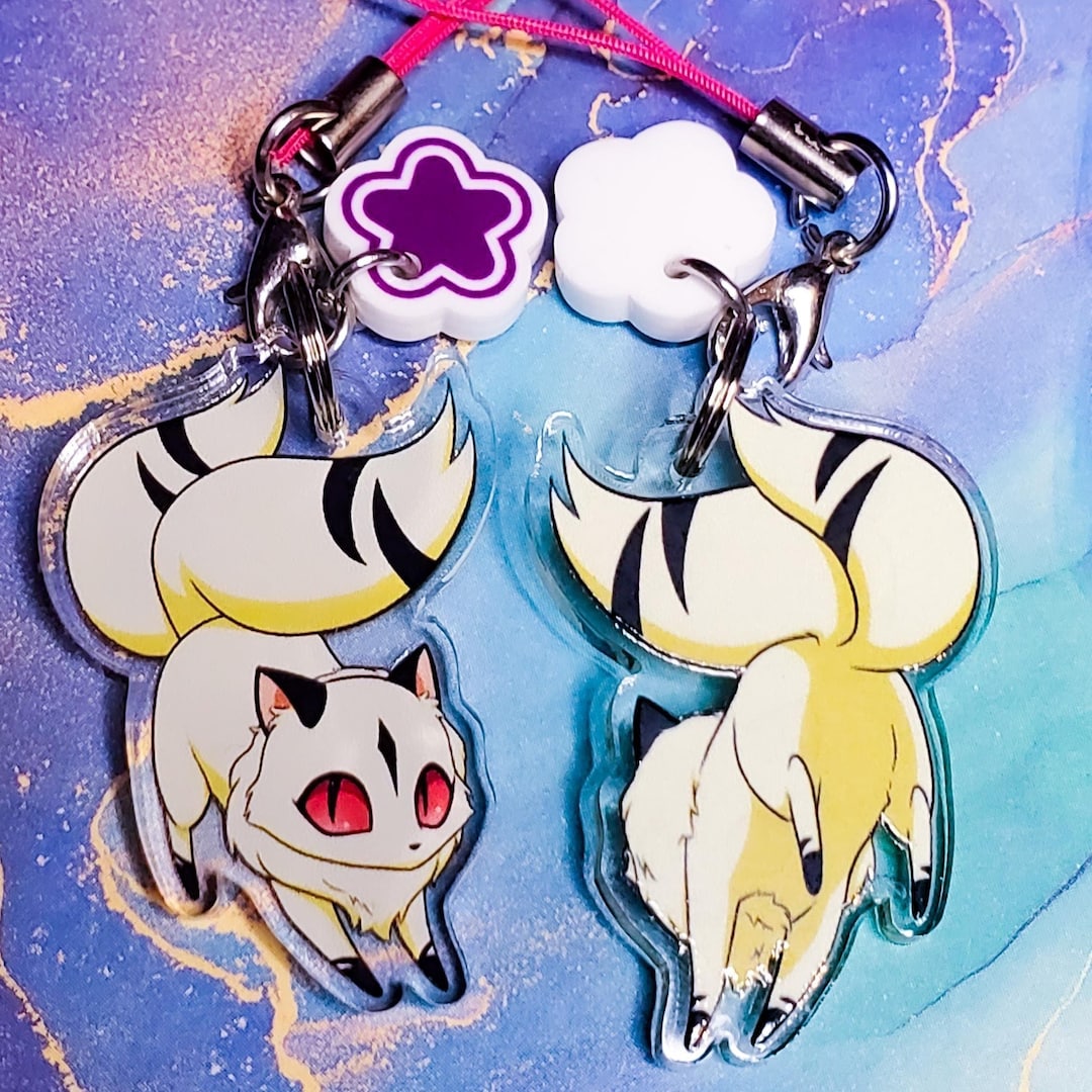 Monster Cat Cute Chibi Yokai | Double-sided Acrylic Phone Charm ...