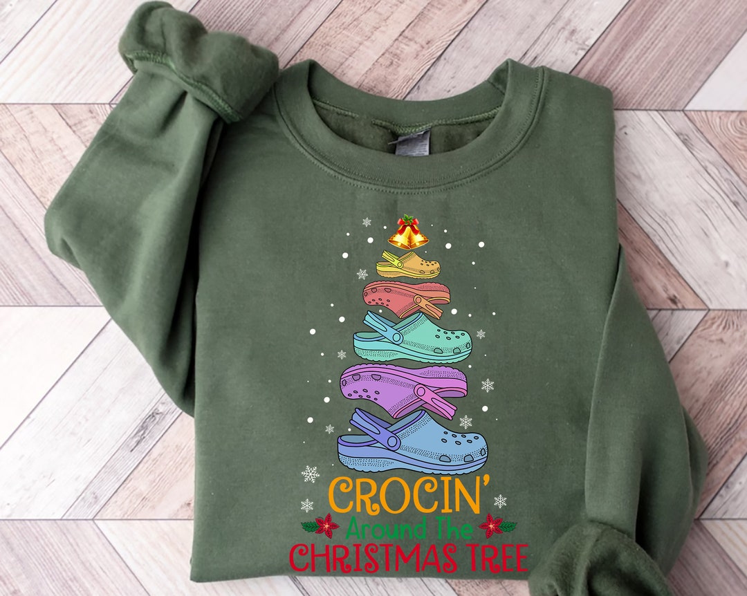 Crocin Around the Christmas Tree Sweatshirt, Funny Christmas Tree Shirt ...