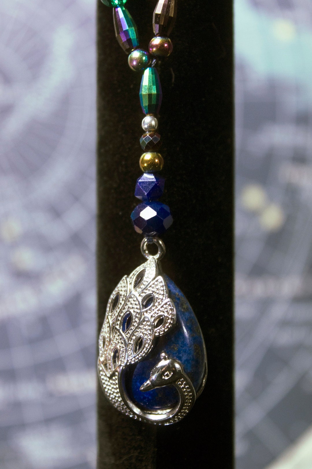 Peacock Goddess Beads | Modern Pagan | Hera | Lapis Lazuli | Neopagan ...