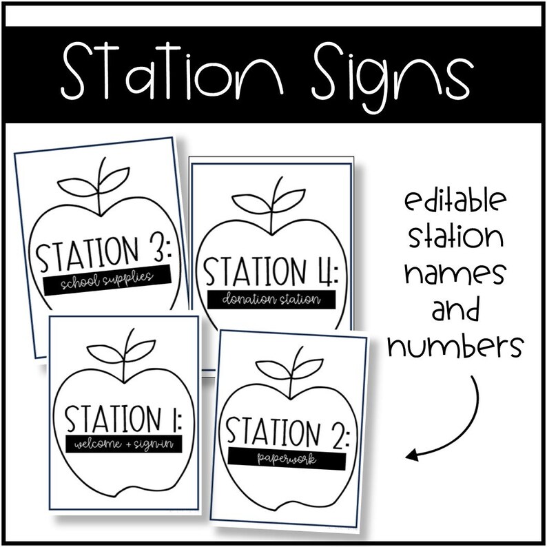 Black and White Open House Bundle | Editable | Meet the Teacher Night ...