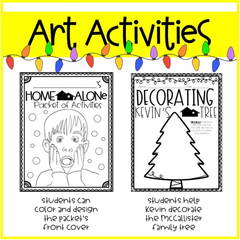 Home Alone Activity Pack | No Prep Worksheets | Christmas Activities - Etsy