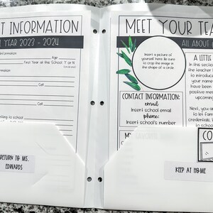 Black and White Open House Bundle | Editable | Meet the Teacher Night ...