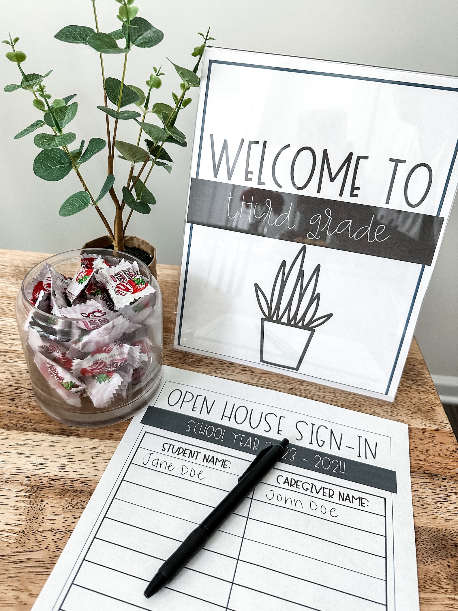 Black and White Open House Bundle | Editable | Meet the Teacher Night ...