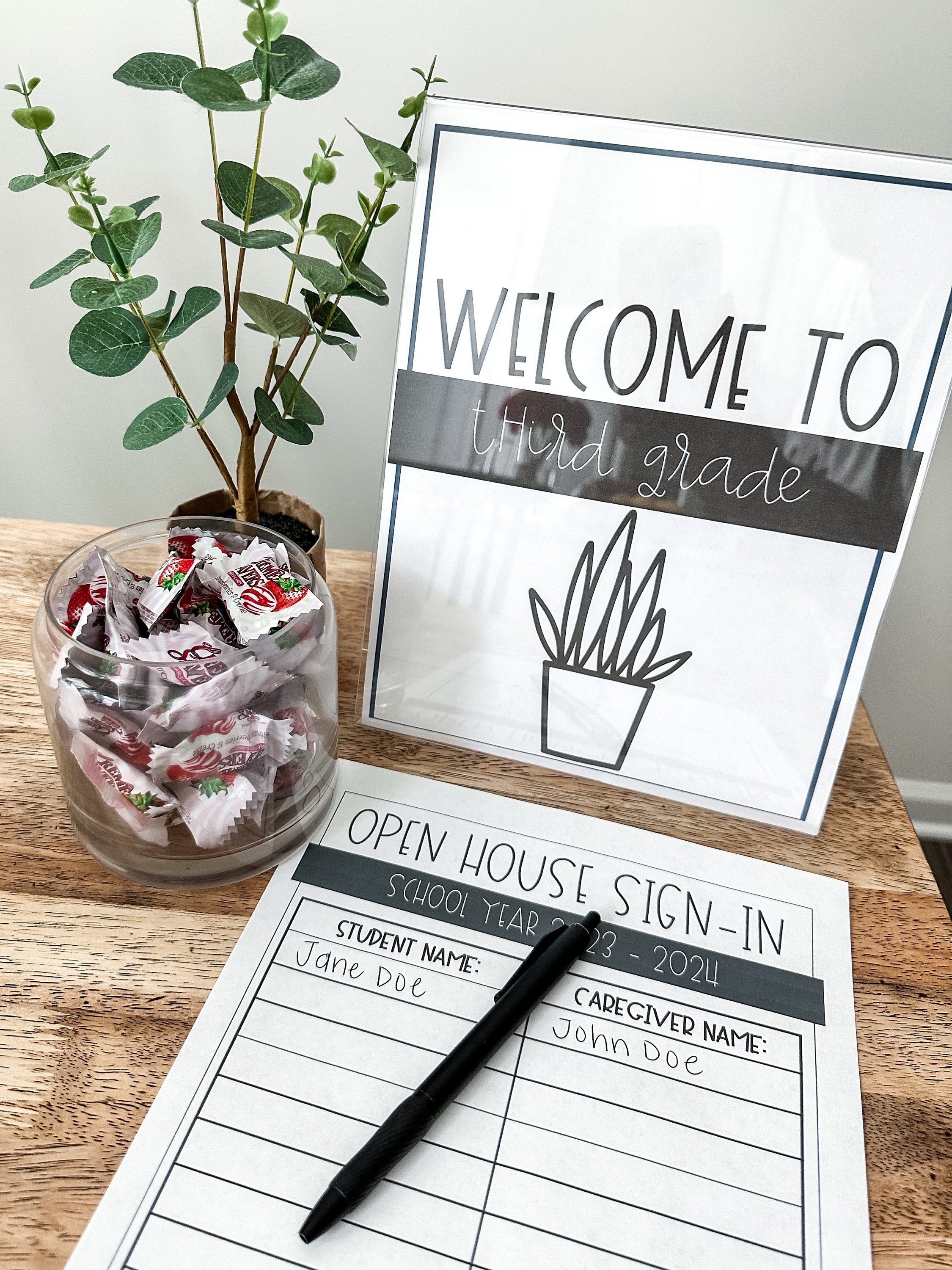 Black and White Open House Bundle | Editable | Meet the Teacher Night ...