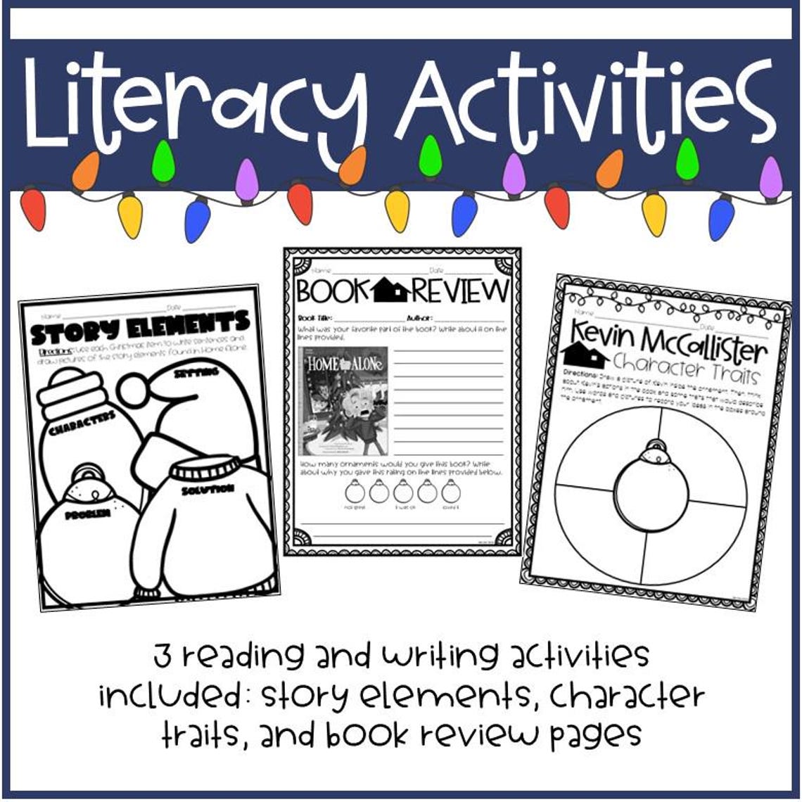 Home Alone Activity Pack | No Prep Worksheets | Christmas Activities - Etsy