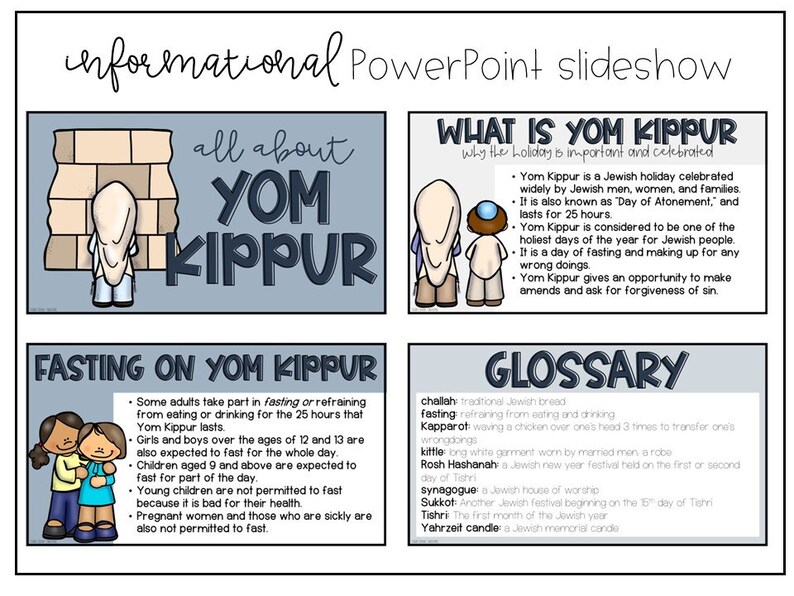 Yom Kippur Mini Lesson - Etsy