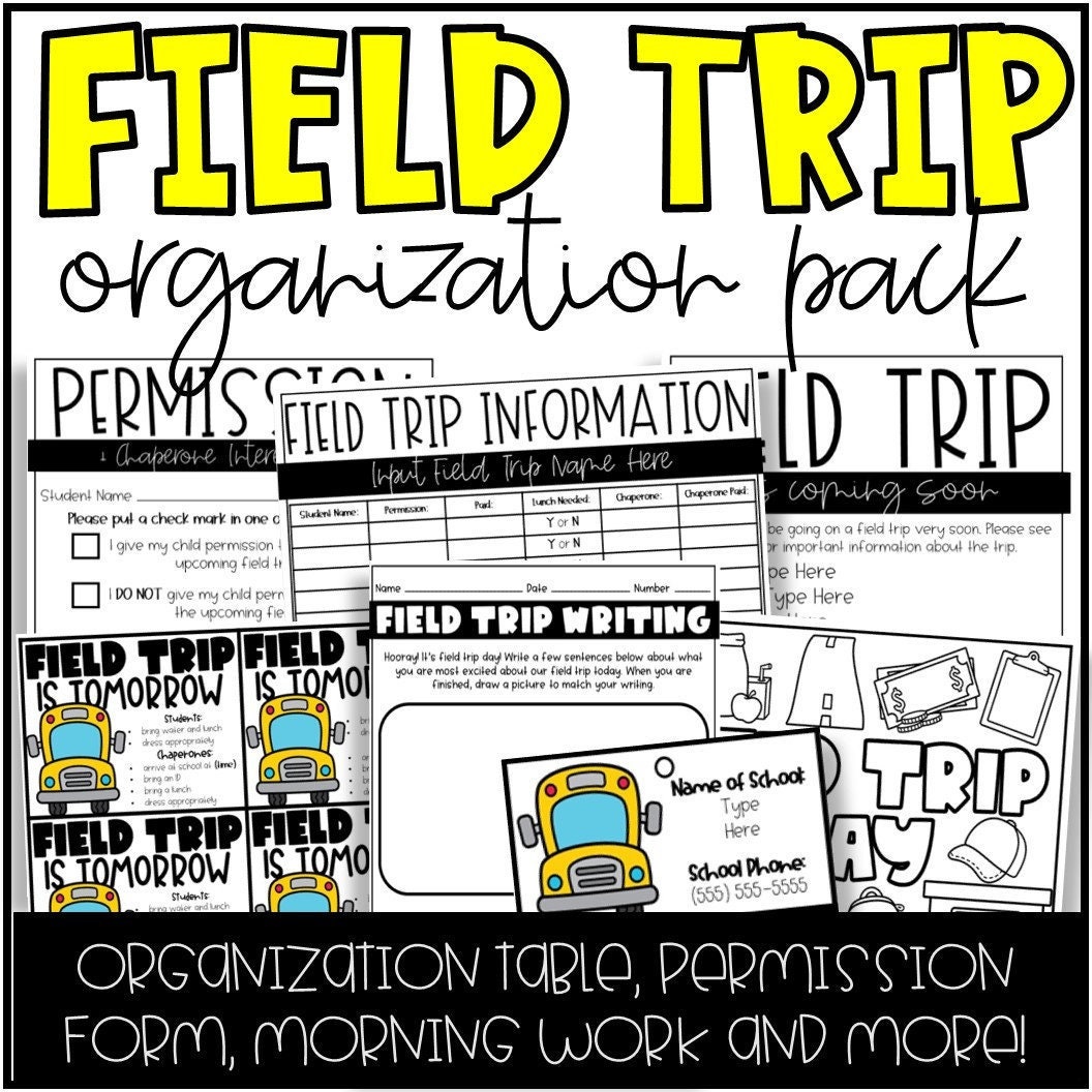 Field Trip Forms | Permission Forms | Chaperone Forms | Editable - Etsy