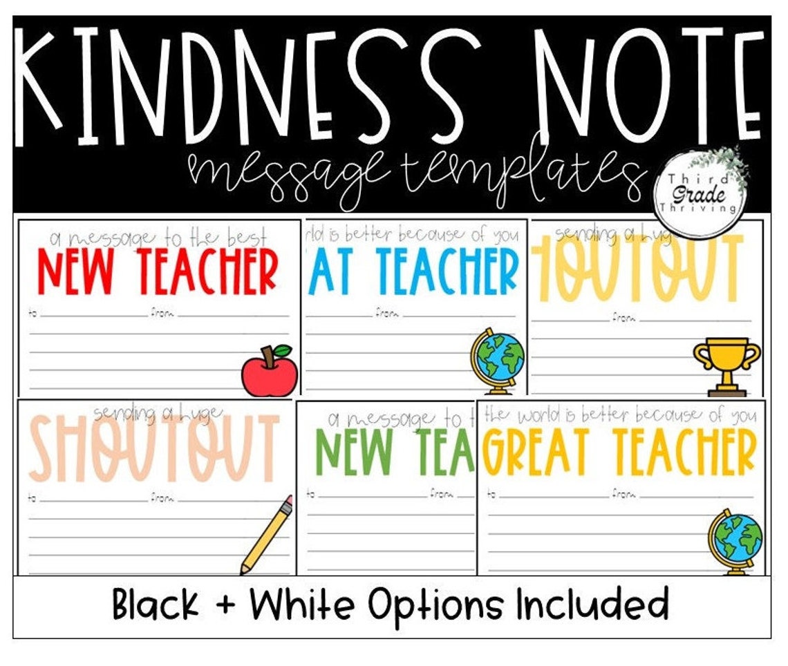 Classroom Kindness Notes - Etsy