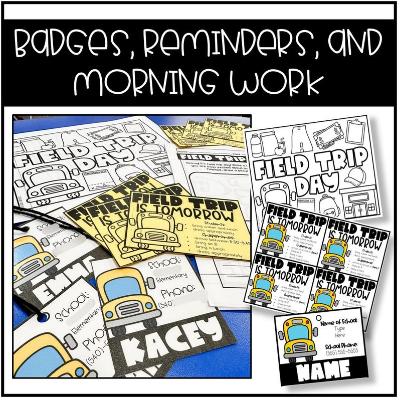 Field Trip Forms | Permission Forms | Chaperone Forms | Editable - Etsy