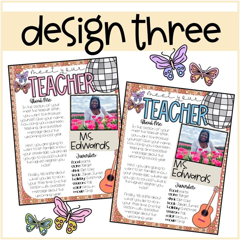 Lover and Eras Themed Meet the Teacher Letters | Editable | Taylor ...