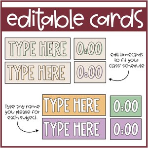 Schedule Cards | Editable | Eras Themed | Taylor Swift Classroom Decor ...