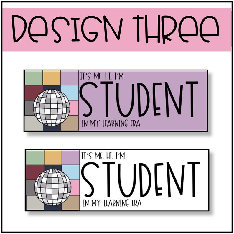 Eras Inspired Student Desk Plates Taylor Swift Classroom Editable - Etsy