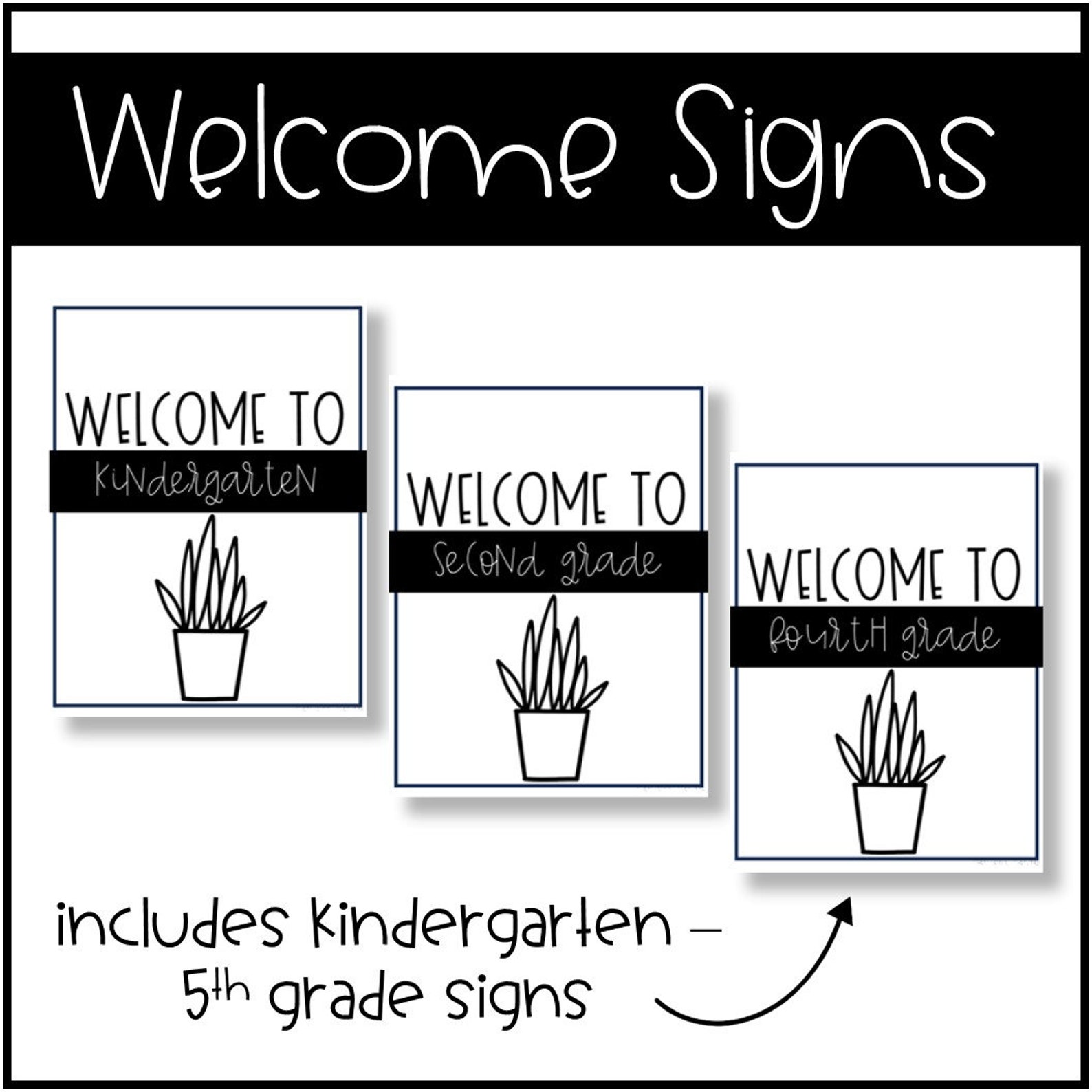 Black and White Open House Bundle | Editable | Meet the Teacher Night ...