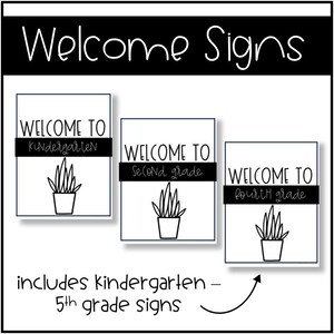 Black and White Open House Bundle | Editable | Meet the Teacher Night ...