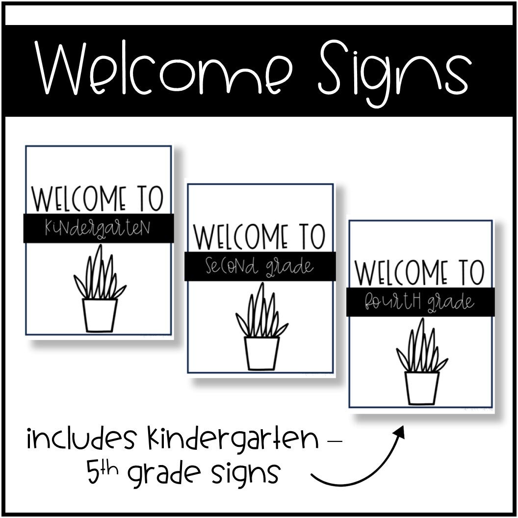 Black and White Open House Bundle | Editable | Meet the Teacher Night ...