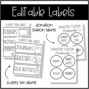 Black and White Open House Bundle | Editable | Meet the Teacher Night ...