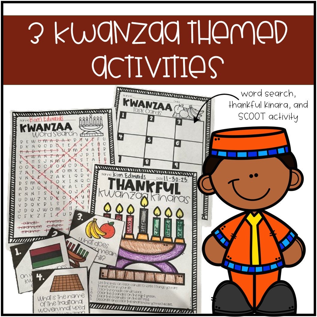 Kwanzaa Minilesson | Kwanzaa Activities | Holiday Themed Activities - Etsy