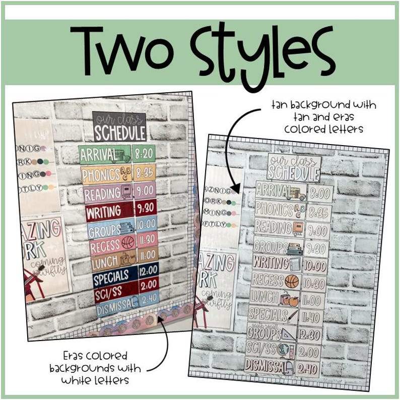 Schedule Cards Editable Eras Themed Taylor Swift Classroom Decor - Etsy