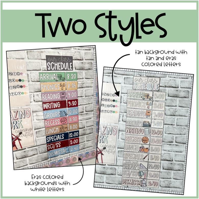 Schedule Cards | Editable | Eras Themed | Taylor Swift Classroom Decor ...