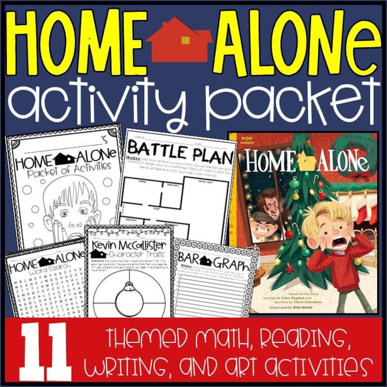 Home Alone Activity Pack | No Prep Worksheets | Christmas Activities - Etsy