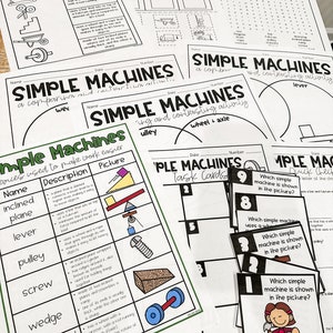 Simple Machines Activities | Worksheets | Task Cards | Anchor Chart - Etsy