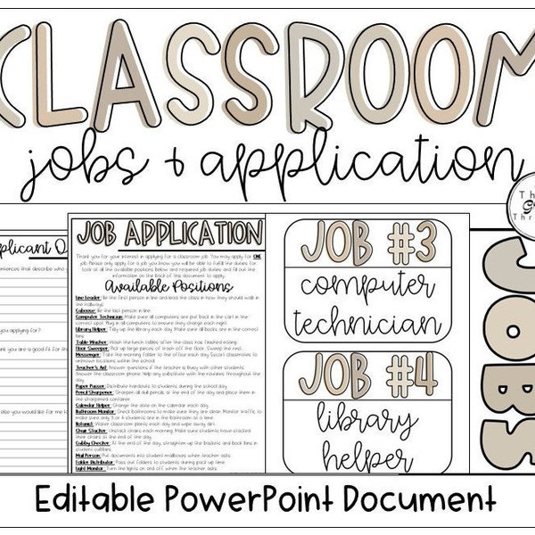 Classroom Jobs Chart - Etsy