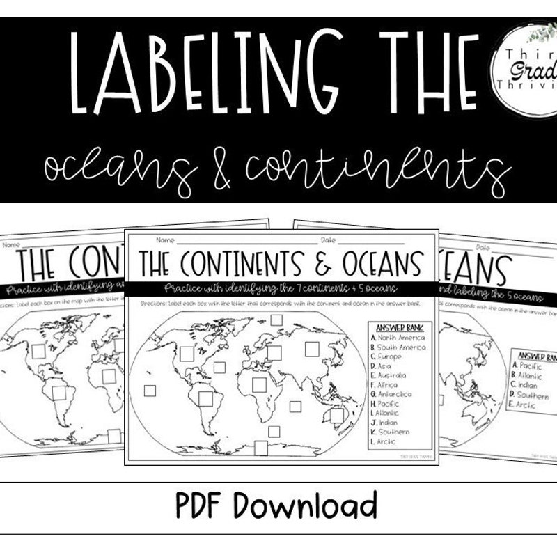 Continents and Hemisphere - Etsy