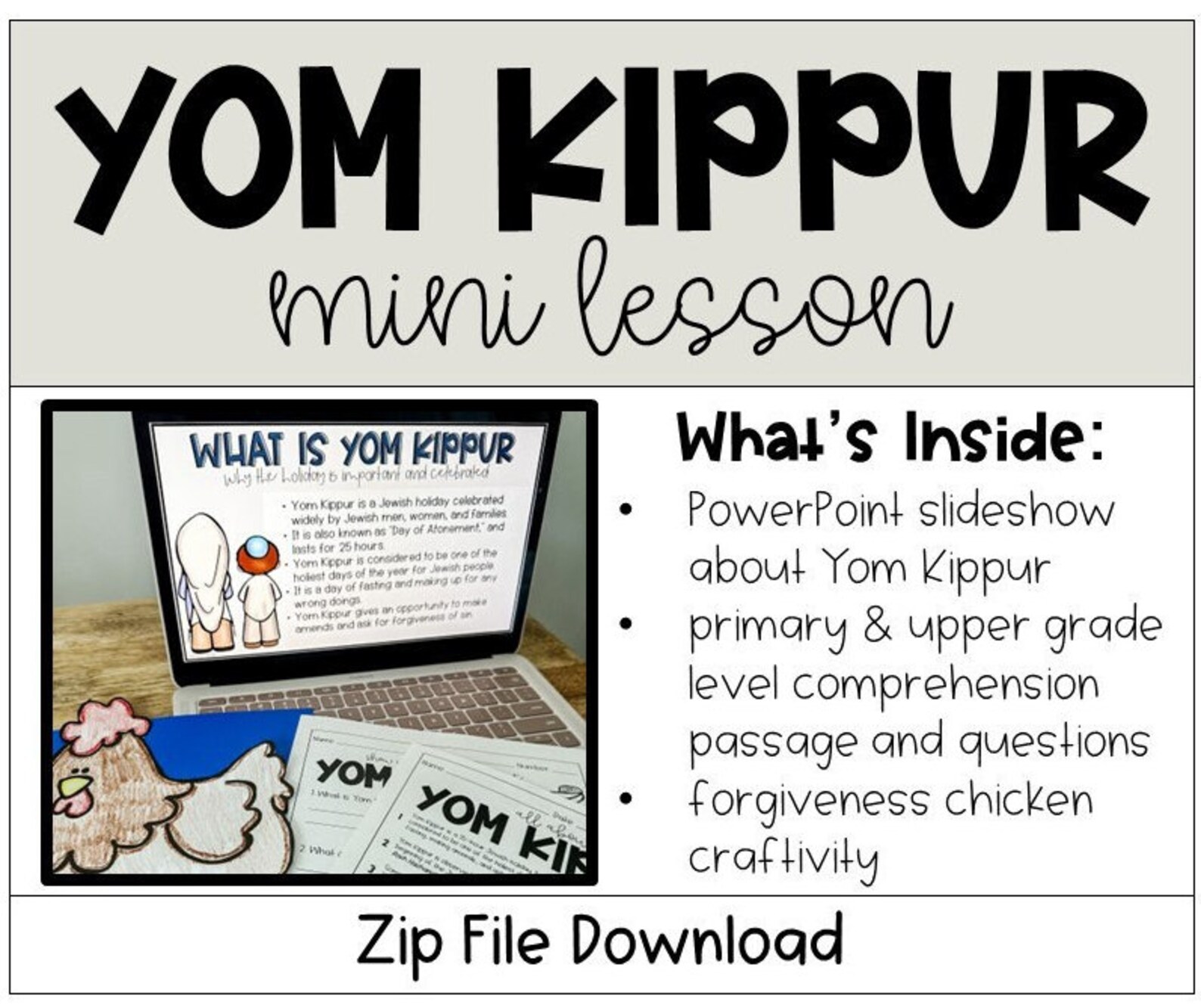 Yom Kippur Mini Lesson - Etsy