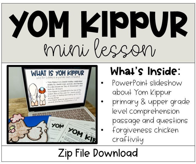 Yom Kippur Mini Lesson - Etsy
