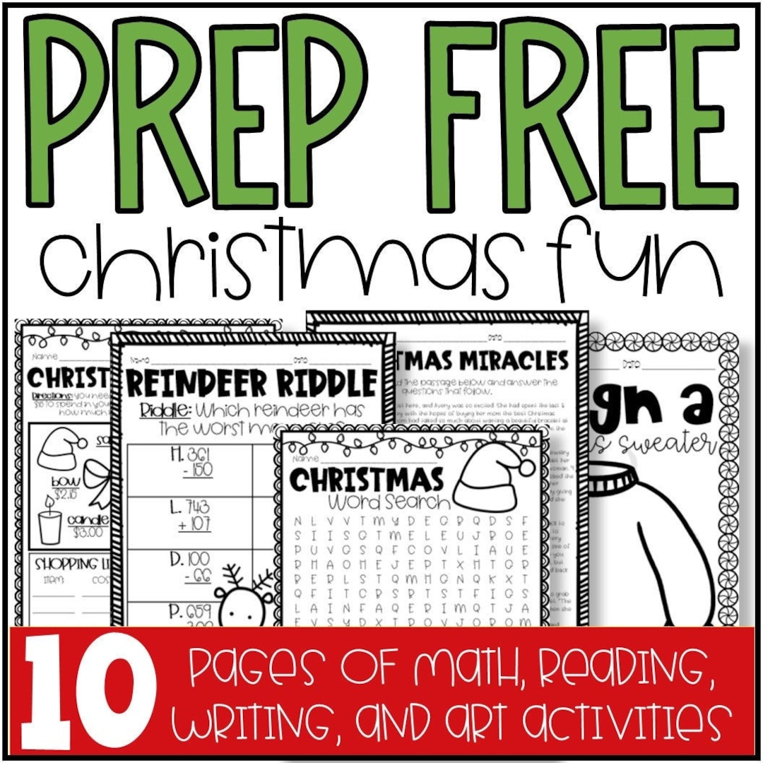 No Prep Christmas Activities | Holiday Activities | Christmas ...