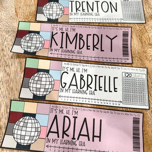 Eras Inspired Student Desk Plates Taylor Swift Classroom Editable - Etsy