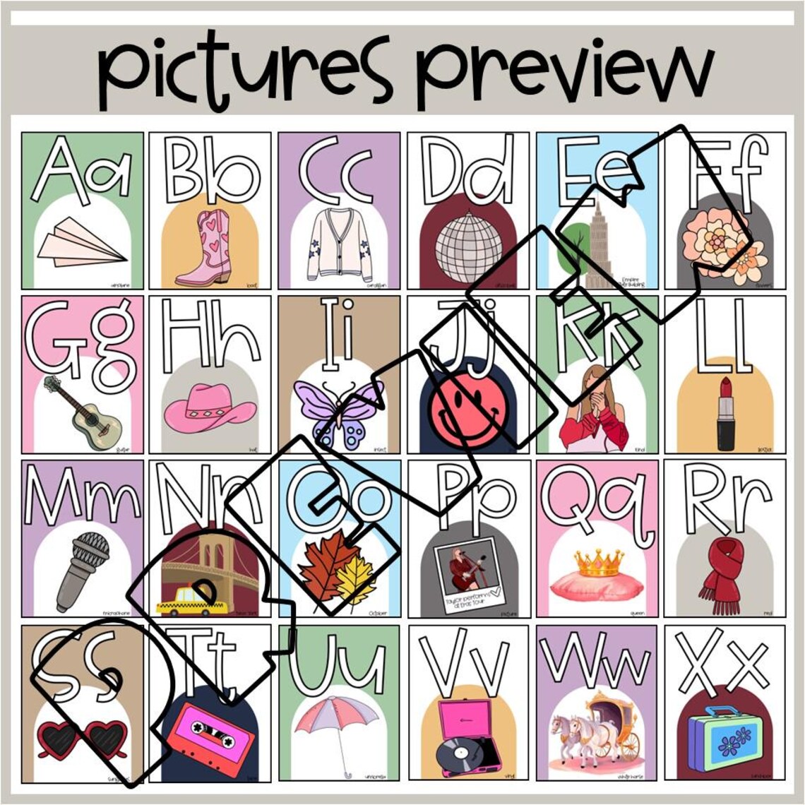 Alphabet Poster Display | Eras Themed | Taylor Swift Classroom Decor - Etsy