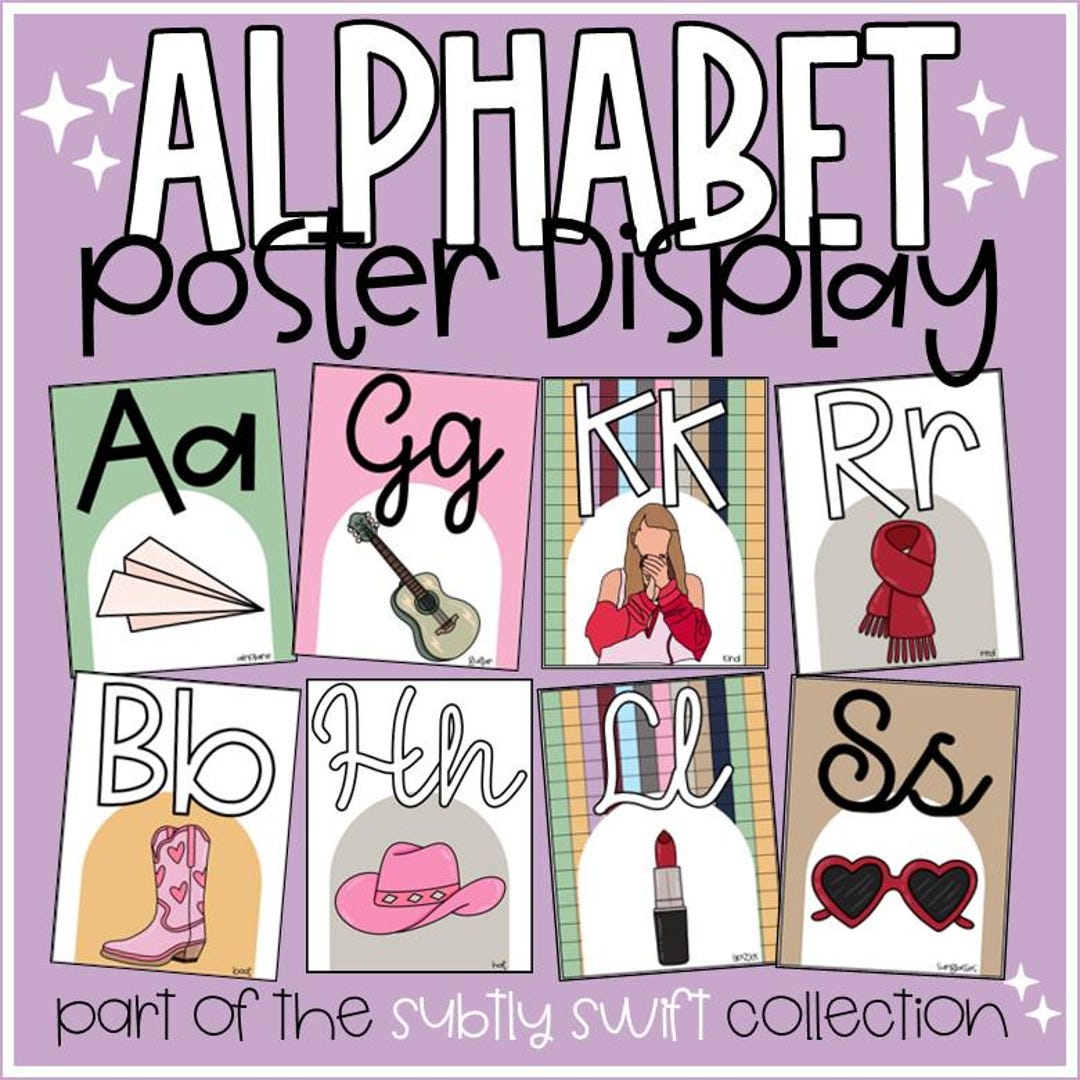 Alphabet Poster Display | Eras Themed | Taylor Swift Classroom Decor - Etsy