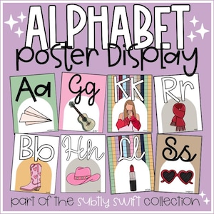 Alphabet Poster Display | Eras Themed | Taylor Swift Classroom Decor - Etsy