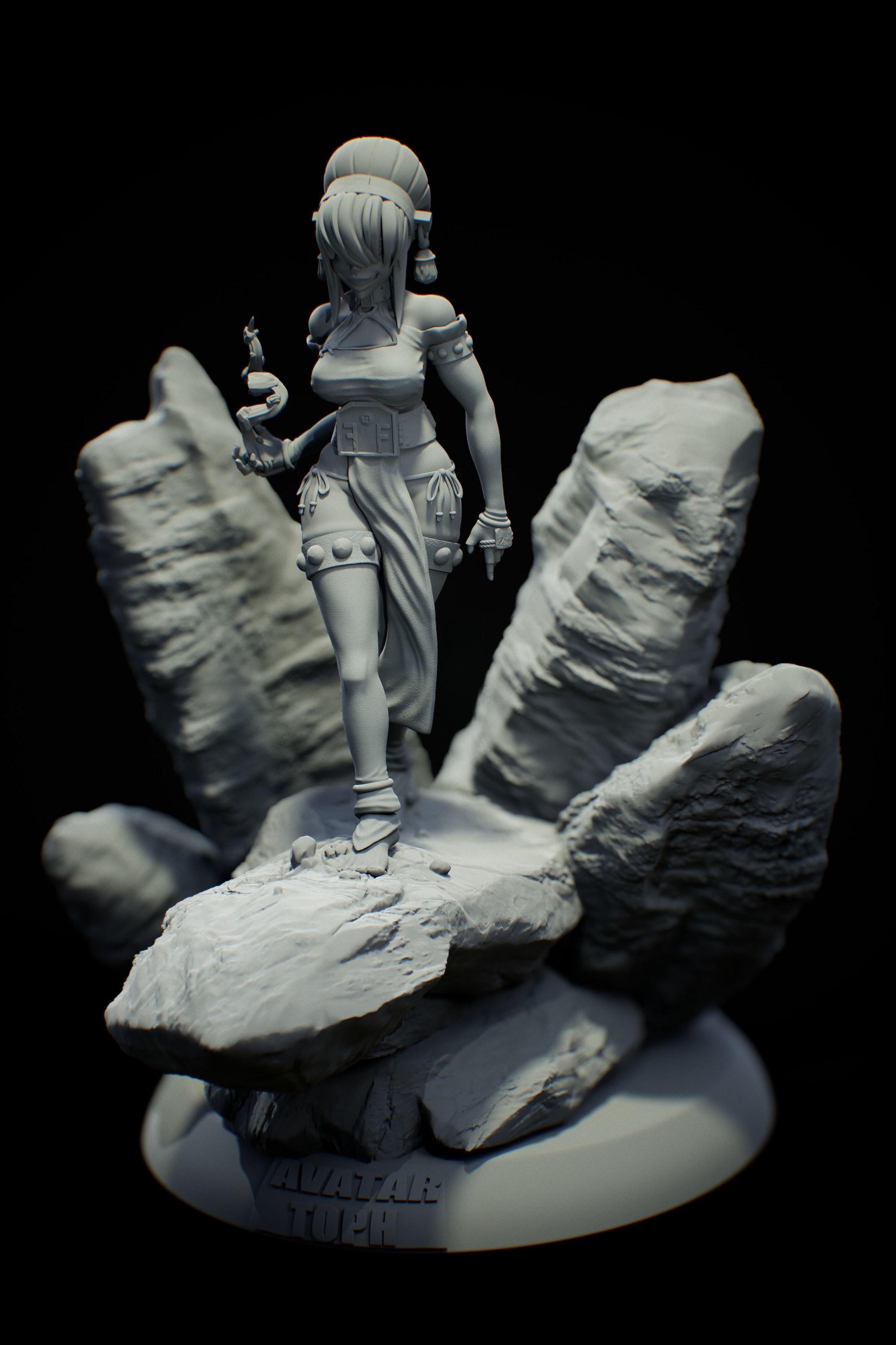 STL Avatar Girl Beauty Woman Model 1 High-quality STL File Ready for 3D ...